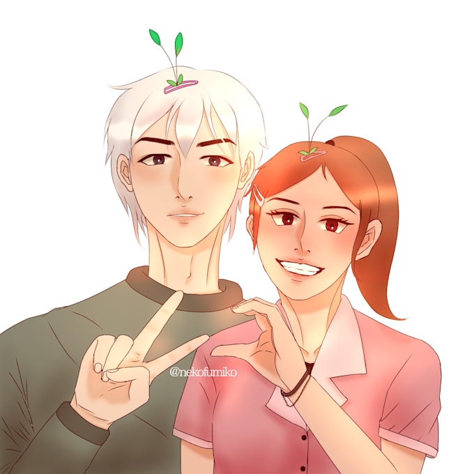 Draw yourself into 2d character, fanart, and drawing more 2d characters ...