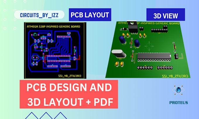 Design pcb board and 3d circuit layout by Circuits_by_izz | Fiverr