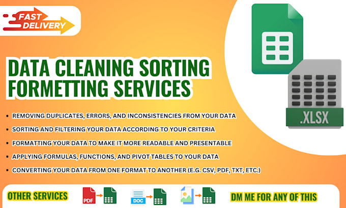 Clean, sort, and format of your data using ms excel in a day by Officialmpandey | Fiverr