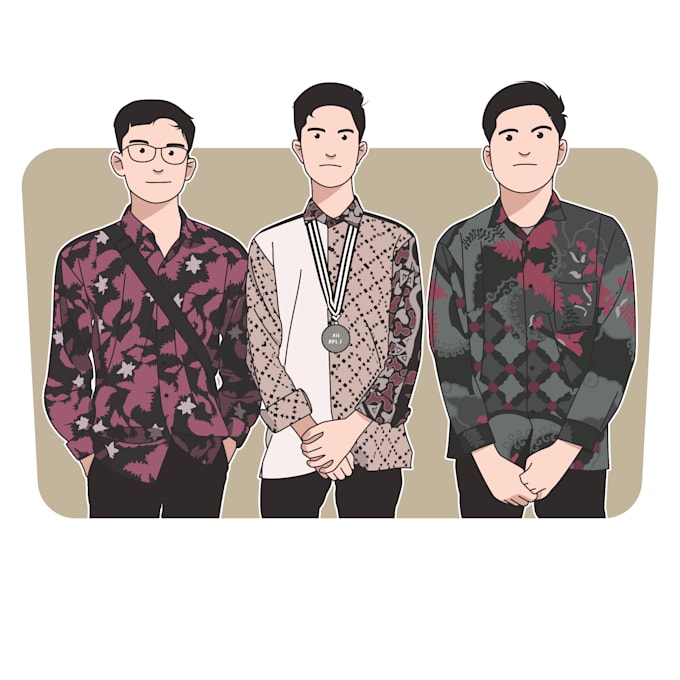 Make simple cartoon illustrations from your photos by Faridxd04 | Fiverr