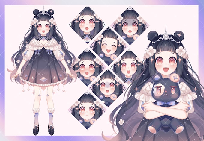 Design 2d vtuber model and rig live2d model for streamers,2d vtuber ...