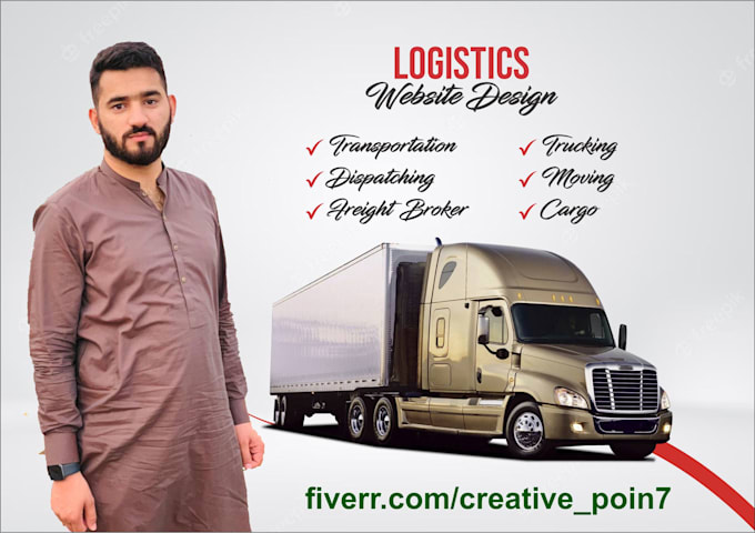 Design professional website for your truck frieght logistics ...