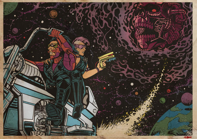 Draw illustration retro comic art style by Kibolstudio | Fiverr