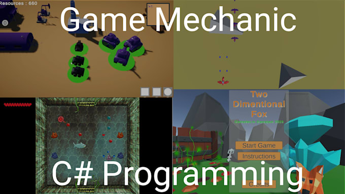 Program a mechanic for your game in unity by Stringcode | Fiverr