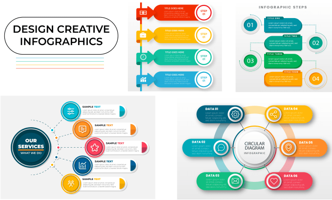 Design flow chart, pie chart, business infographics, timeline ...