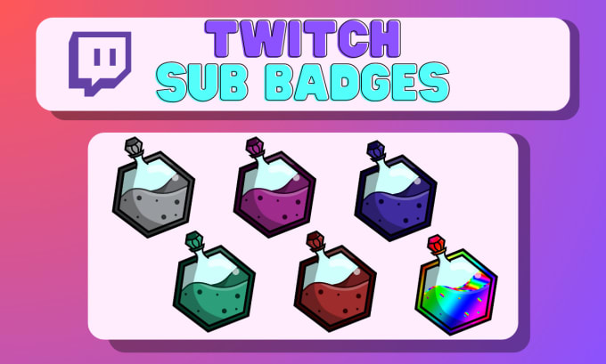 Create Custom Twitch Emotes Or Sub Badges By Infinatelyza Fiverr