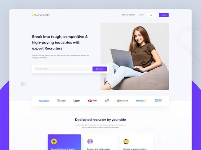 Do website ui ux design, web ui design, ui ux design, wireframe by Uiexpertz360 | Fiverr