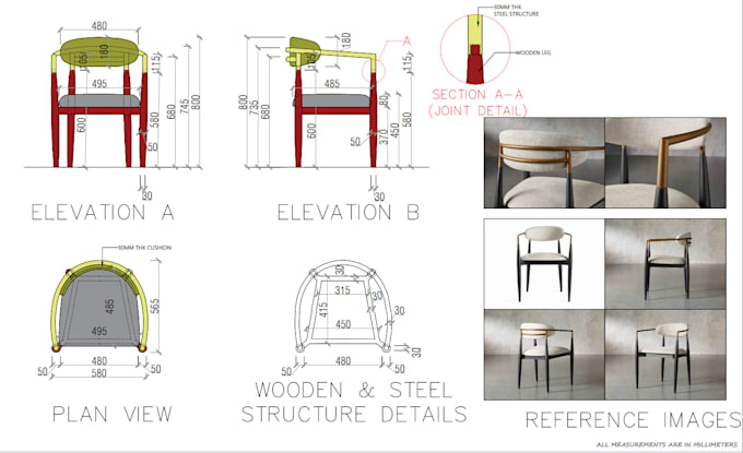 Draw custom furniture detail drawings for perfect execution by ...