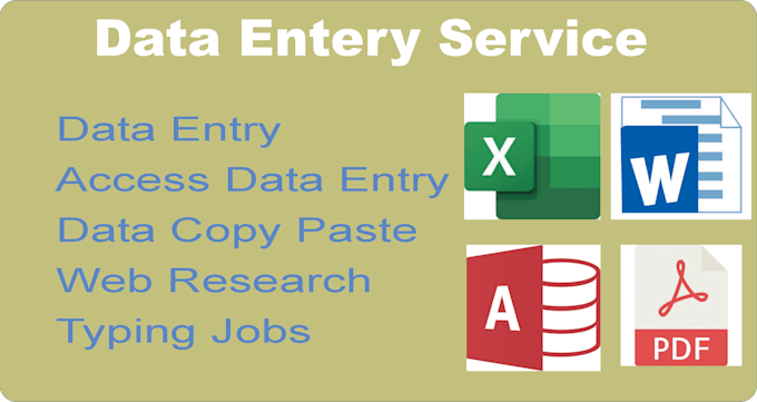 Do data entry, typing work, copy paste, word and excel data entry, web research by Ninezero2030 ...