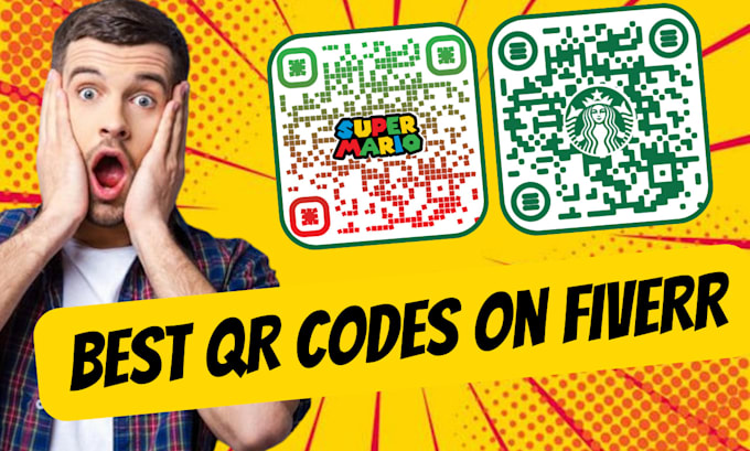 Generate eye catching qr code designs with your logo by Harry8365 | Fiverr