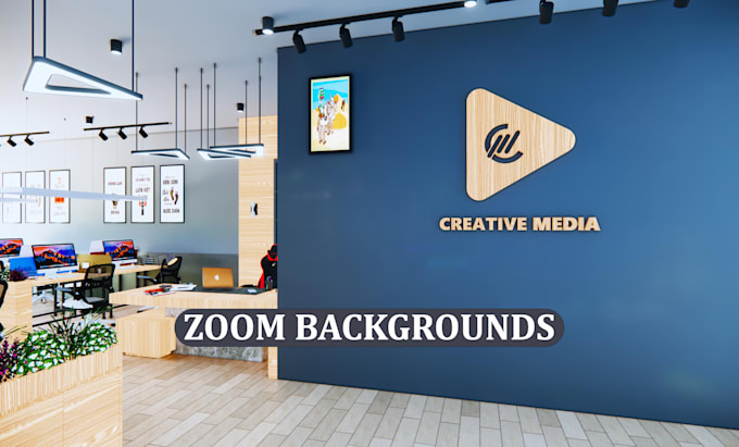 Design a custom zoom virtual background with your logo by ...