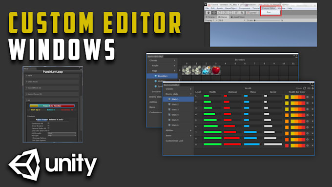 Create unity custom editor window, script, editor tool by Prakyathd | Fiverr