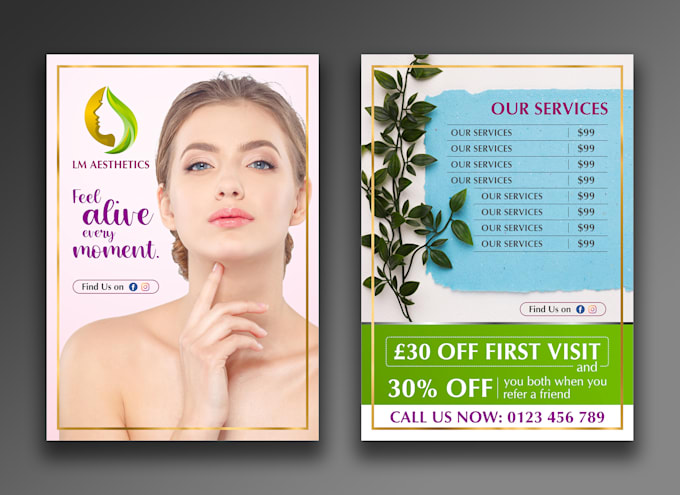 Make attractive aesthetics flyer design for your brand by Zoeysipes44 ...