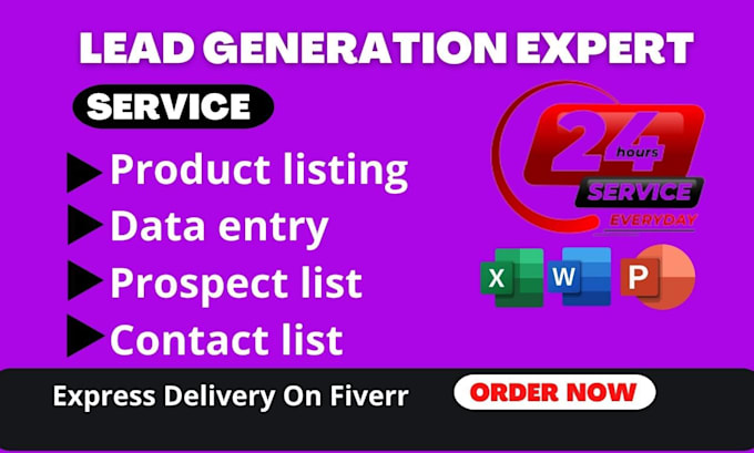 Create a b2b lead generation, linkedin lead generation, email list and ...