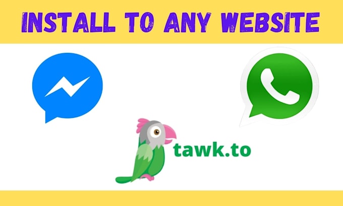 Install tawkto live chat fb messenger whatsapp on website by Naamenaseem313 | Fiverr