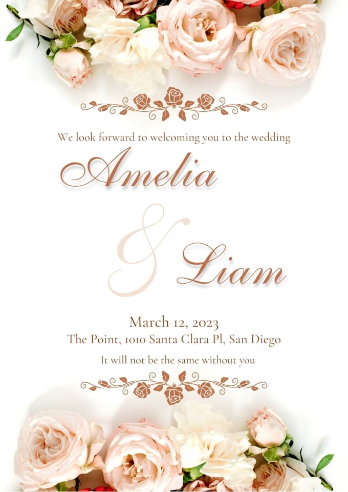 Design the most attractive wedding invitation card by Sameliadesign ...