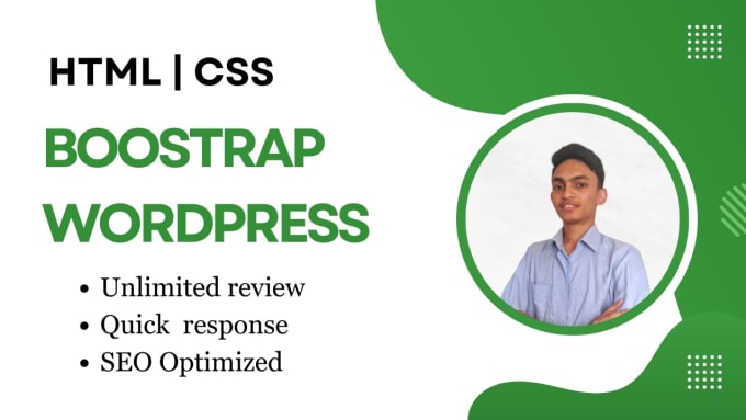 Create Website Using Html Css Bootstrap Wordpress By Webasif1 Fiverr
