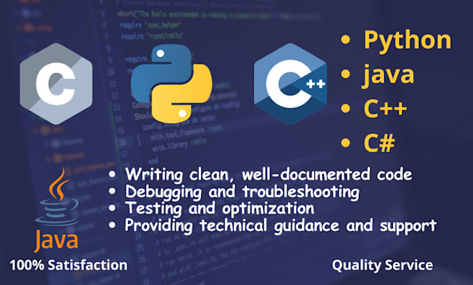 Do Your Task And Projects Related To Python Java And Cpp By Jazilraza704 Fiverr