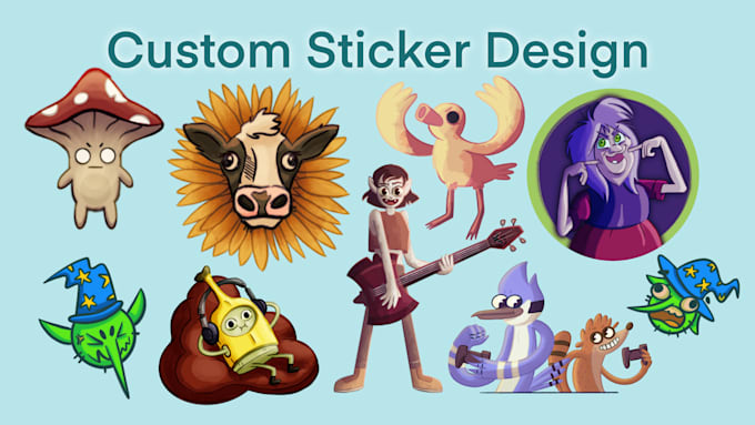 Create a custom sticker design by Kalebofthewings | Fiverr