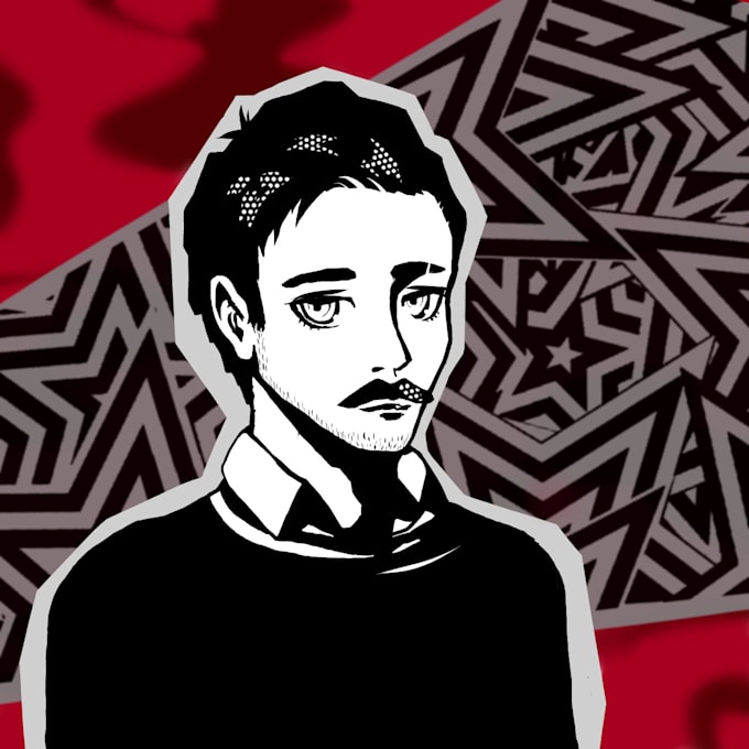 Draw a portrait in confidant style from persona 5 by Pablossky | Fiverr