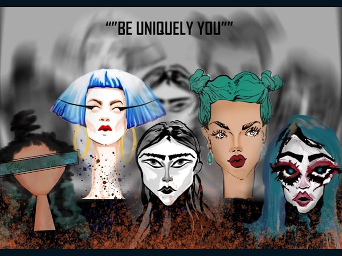 Draw stylized face illustrations by Yatharthbohra | Fiverr