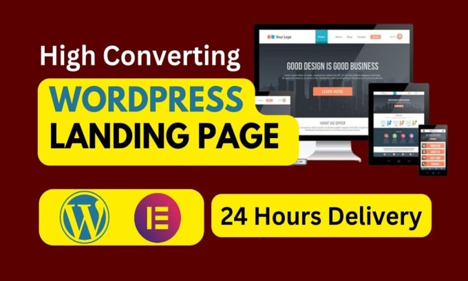 Create modern responsive wordpress landing page and elementor pro ...