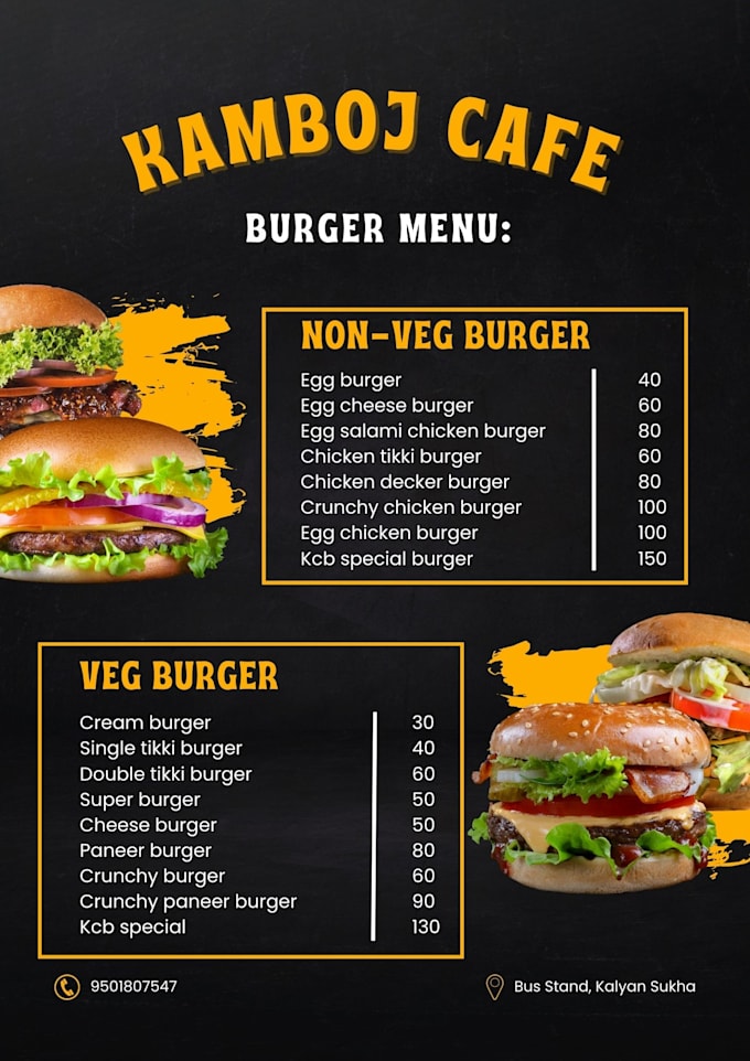 Make eligent and good looking menu for you by Simransidhu353 | Fiverr