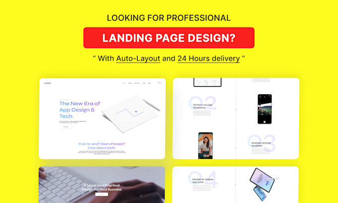 Design ui ux responsive landing page, website design with auto layout in figma by Ak_aen | Fiverr
