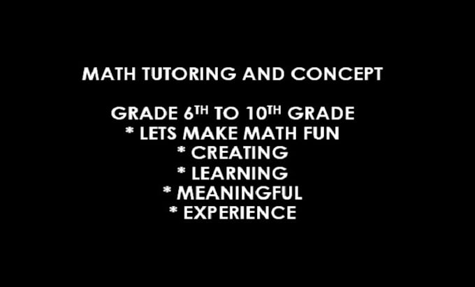 Teach you mathematics and statistics for grade 6th to 10th by ...