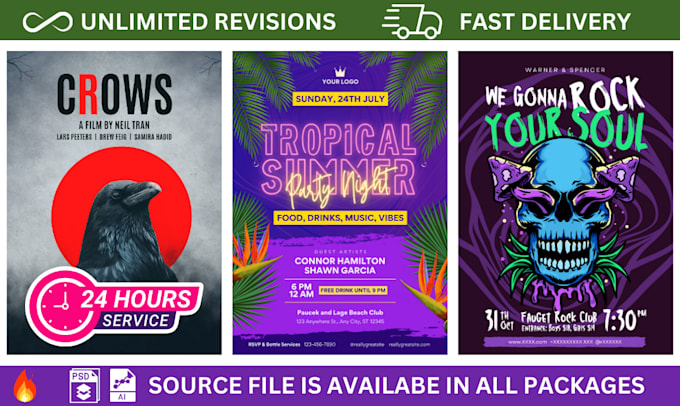 Make professional film, concert and party poster design by Thevindu ...