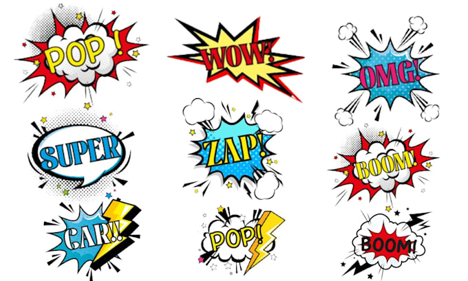 Design pop art, comic logo for your brand by Aliyanabbas349 | Fiverr