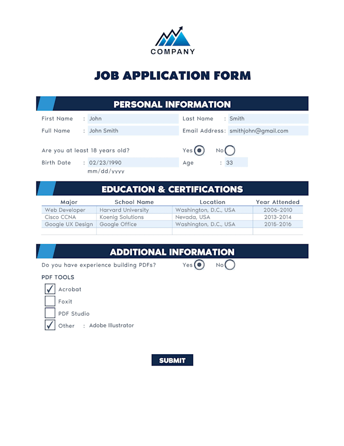 Create or convert documents to professional interactive fillable pdf ...