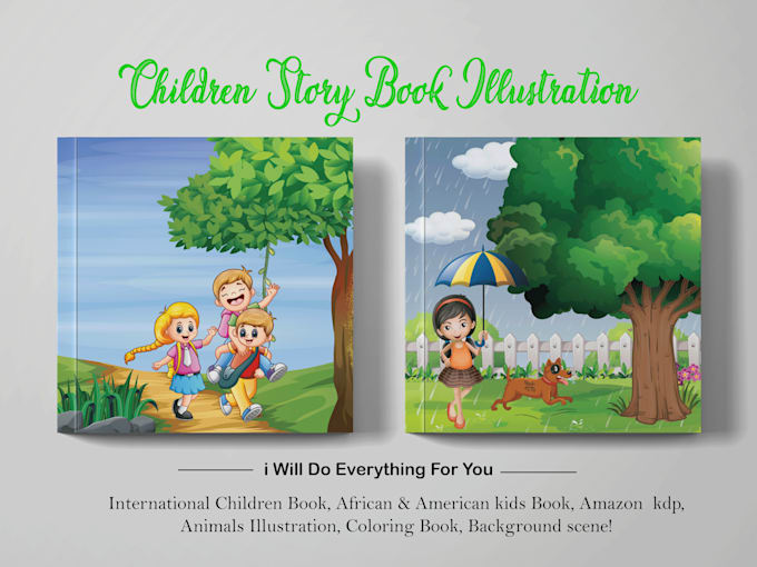Create awesome children story book illustrations and kids illustration ...