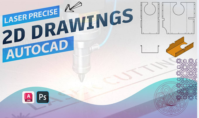 Create design autocad files for cnc laser cutting for metal by ...