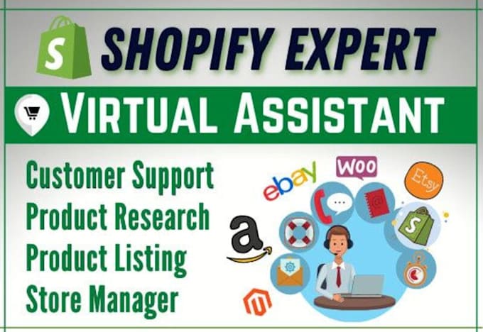 Be shopify virtual assistant, shopify store design, store manage ...