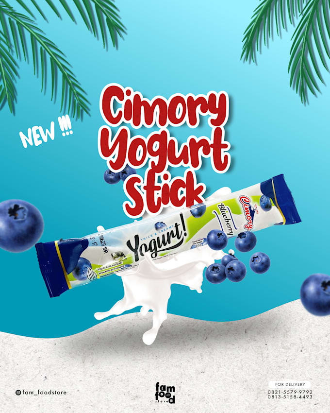 Yogurt drink product poster or flyer design by Lutfians | Fiverr