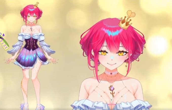 Draw and rig live2d vtuber anime model for facerig, prprlive, streaming ...