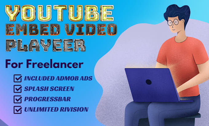Create youtube embed video player android app by Moungchenrk | Fiverr