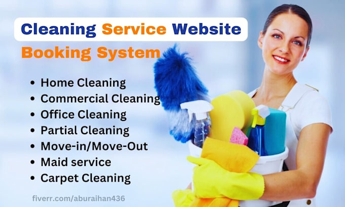 Create a cleaning booking service website design or redesign by ...