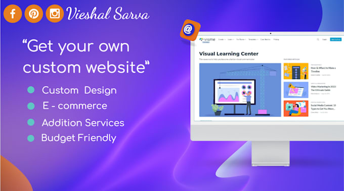 Create a custom websites for your work by Vieshal | Fiverr