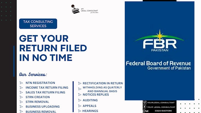 File your income tax return with fbr pakistan by Whateveraich | Fiverr