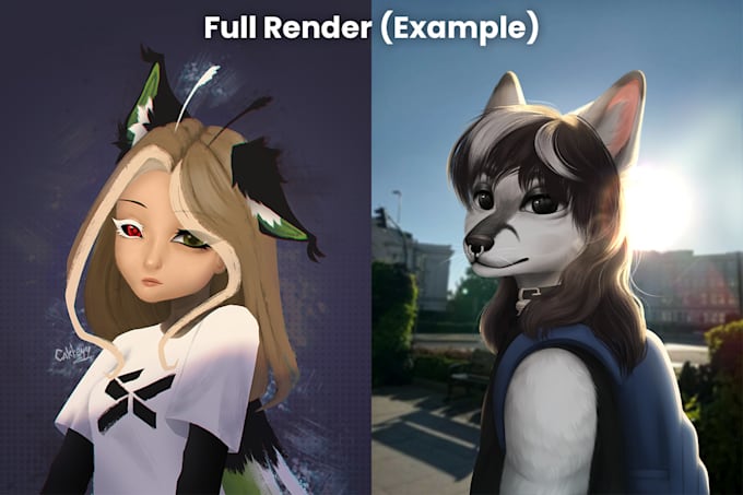 Draw a full rendered art commission by Cake1420 | Fiverr