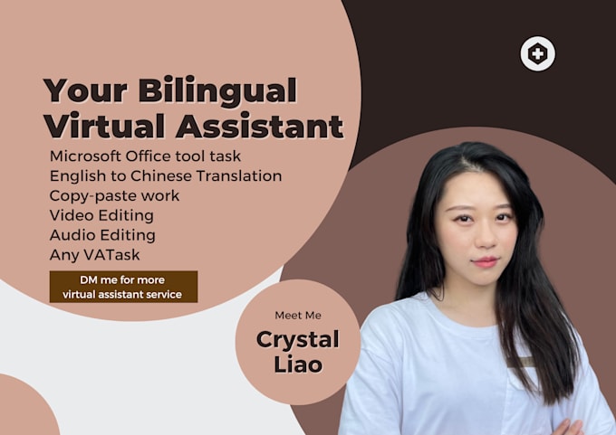 Be you chinese and english bilingual virtual assistant by Crystal_liao ...