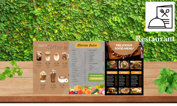 Design modern menu cards by Zaibaprincess | Fiverr