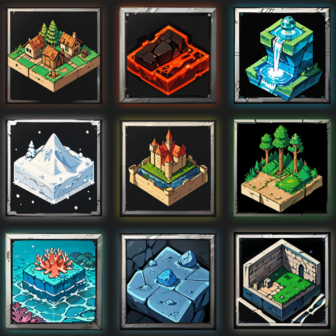 Create stylised game icons by Tablamg | Fiverr