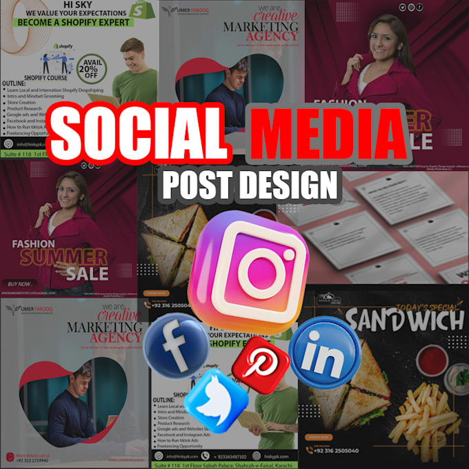 Design social media posts graphic for facebook, instagram ads by ...