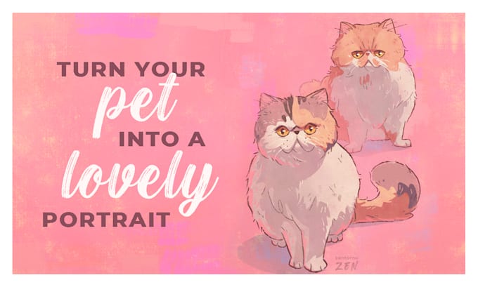 Illustrate a portrait of your lovely pet by Art_marcel | Fiverr