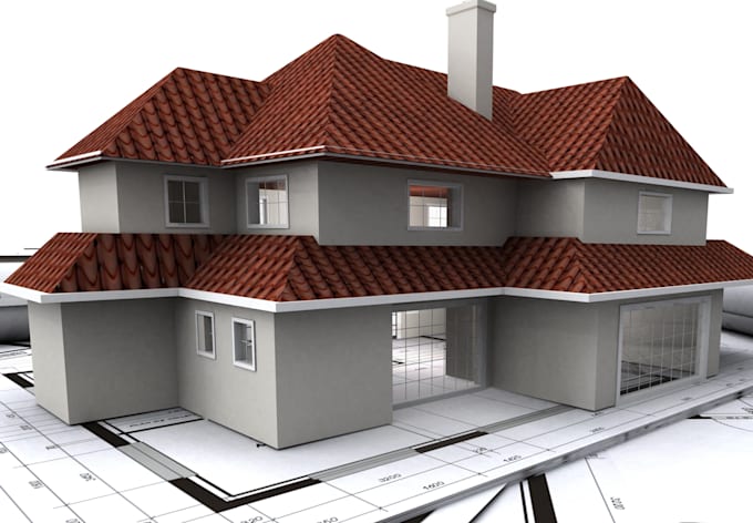 Designed ,one storey building plan with scaling by Manzoorhussainc | Fiverr