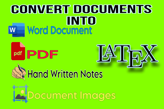 Convert your documents to latex like pdf handwritten notes images by ...