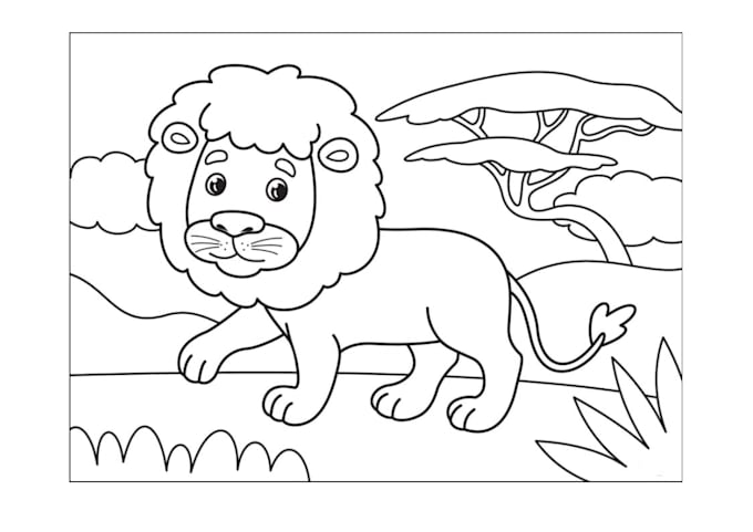 Draw awesome coloring page for kids by Mrpresentat | Fiverr